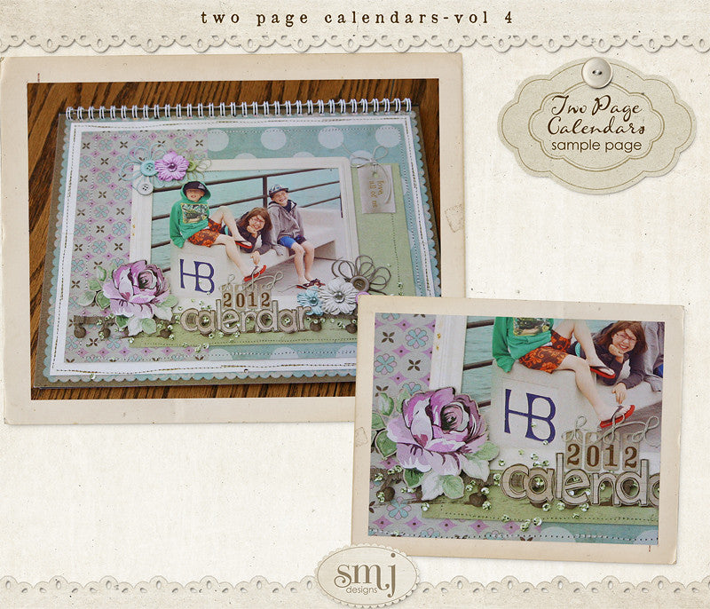 Two Page Calendars Vol 4 | Shabby Miss Jenn Designs