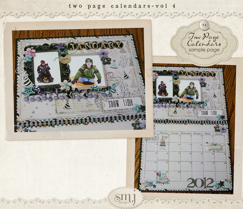 Two Page Calendars Vol 4 | Shabby Miss Jenn Designs
