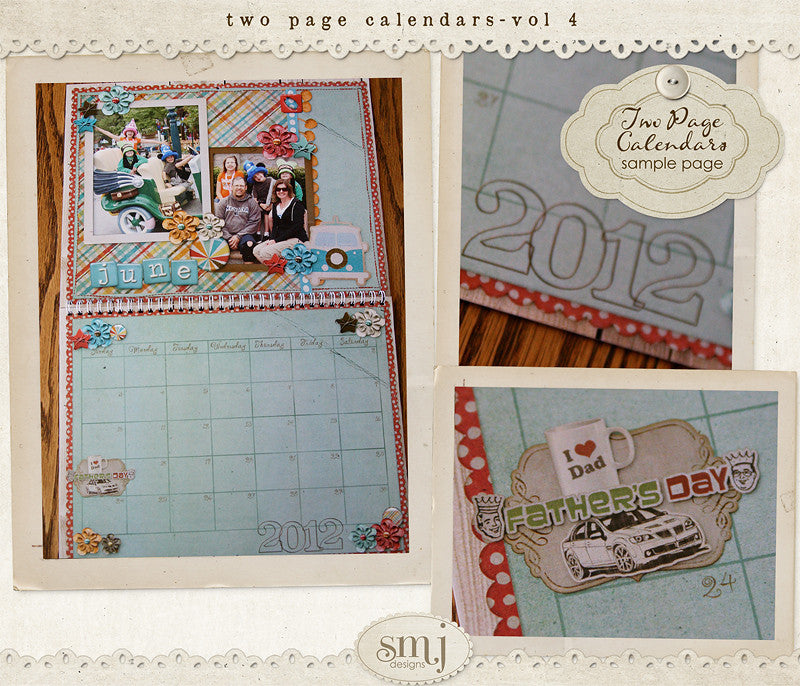 Two Page Calendars Vol 4 | Shabby Miss Jenn Designs