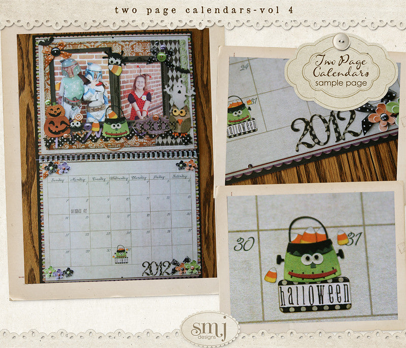 Two Page Calendars Vol 4 | Shabby Miss Jenn Designs