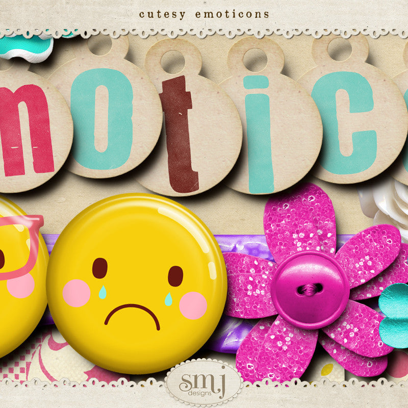 Cutesy Emoticons | Shabby Miss Jenn Designs