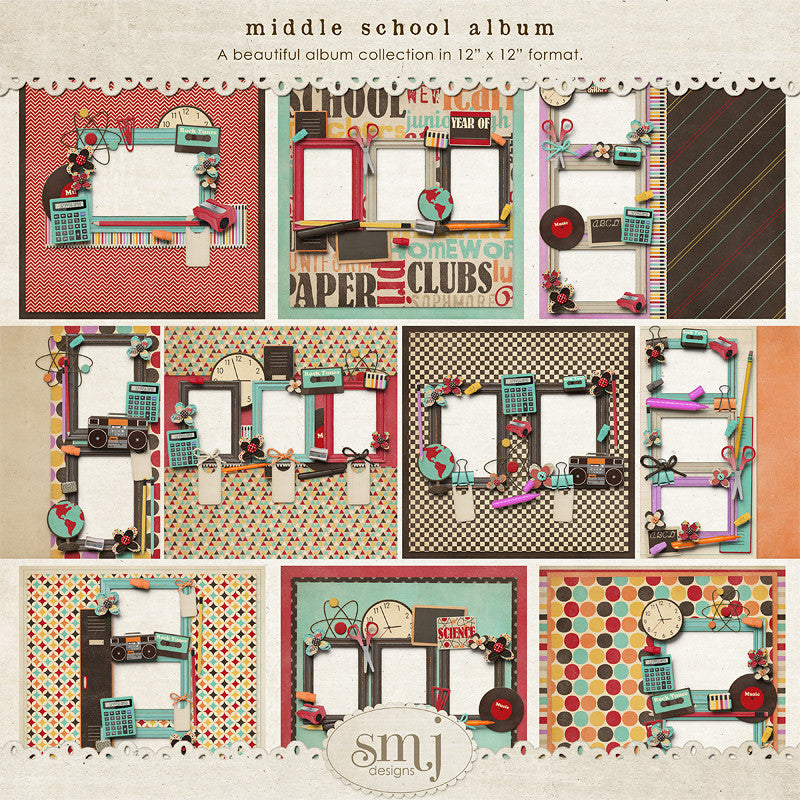 Middle School Album | Shabby Miss Jenn Designs
