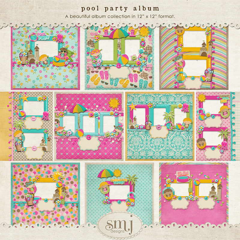 Pool Party Album | Shabby Miss Jenn Designs