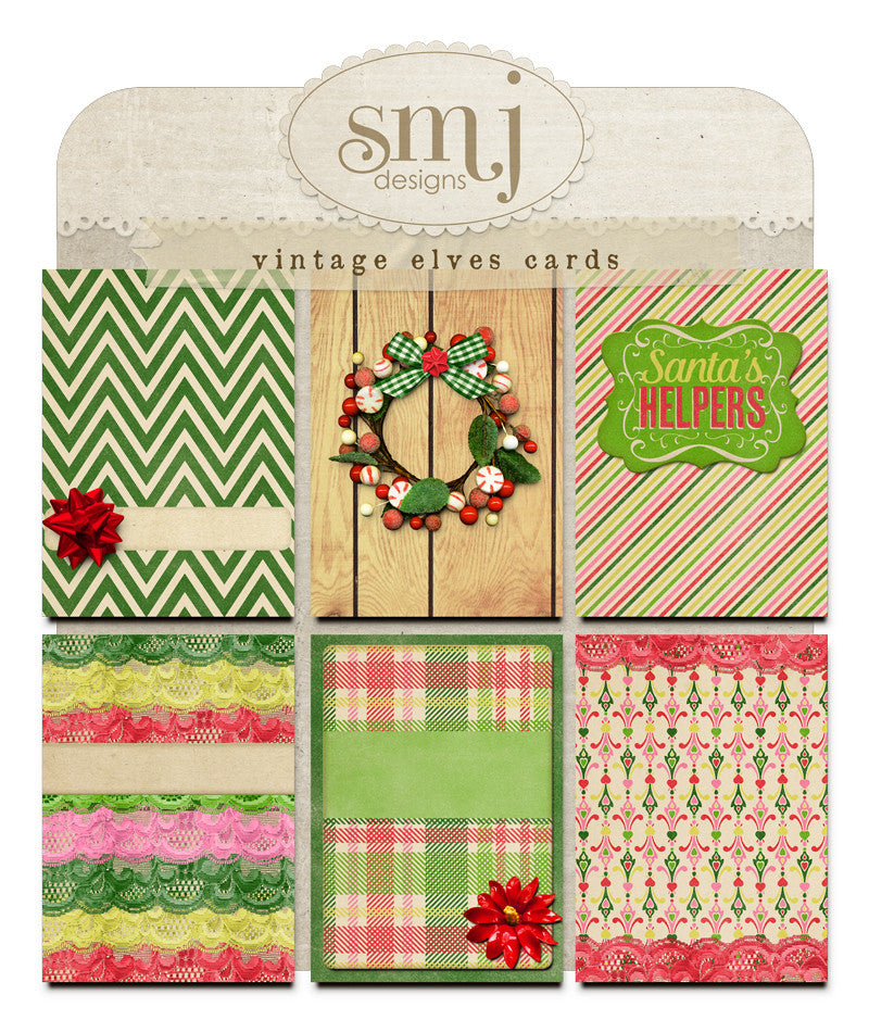 Vintage Elves Cards | Shabby Miss Jenn Designs