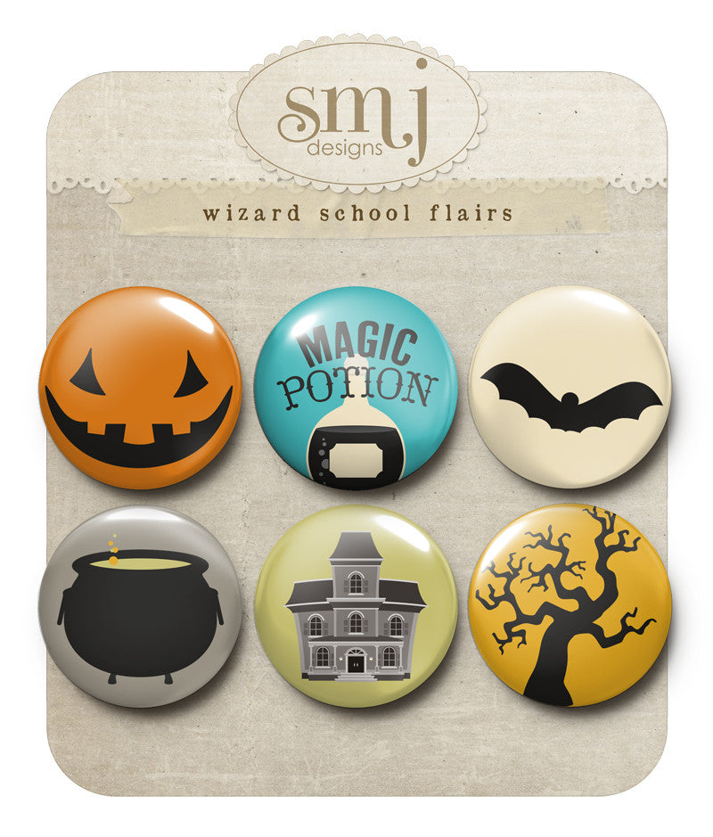 Wizard School Flairs | Shabby Miss Jenn Designs